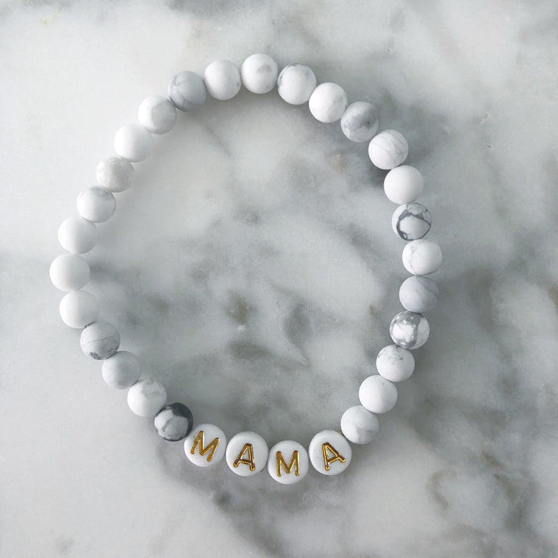 "MAMA" Bracelet + Marble Beading – Alexandra Gioia